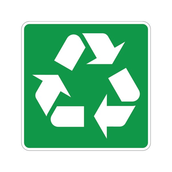 Sign Solutions Usa Recycling (Symbol), Recycling (Symbol), 24 in W x 24 ...