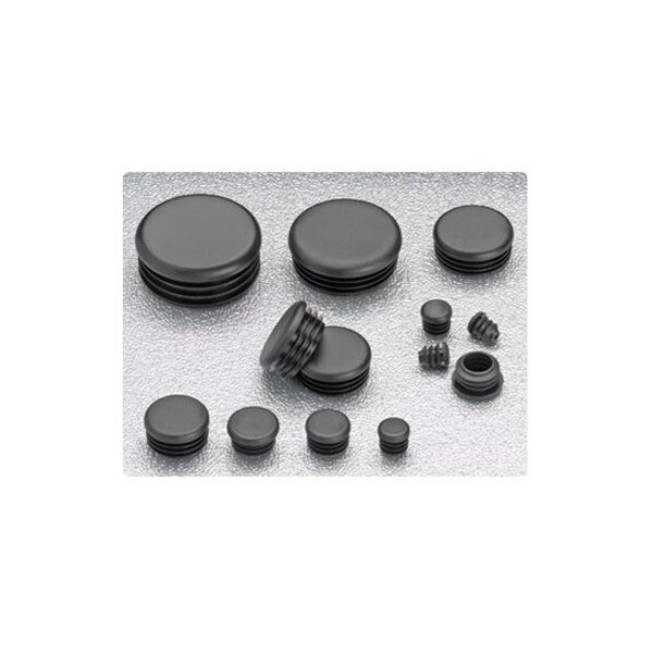 Stockcap Tubing Inserts-ROUND-1/2-(16-20)-LDPE-BLACK, 1000PK 109786 | Zoro