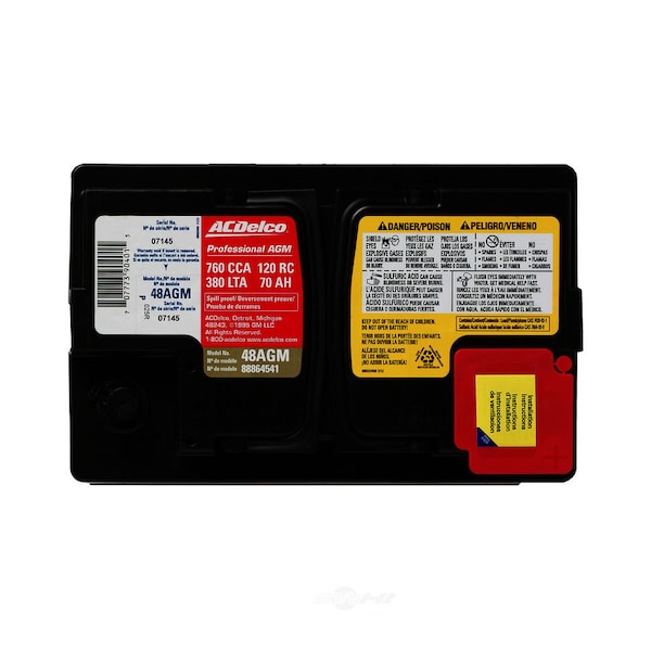 Acdelco Vehicle Battery, 48AGM 48AGM | Zoro