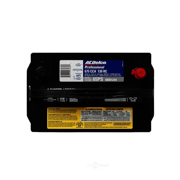 Acdelco Vehicle Battery, 65PS 65PS | Zoro