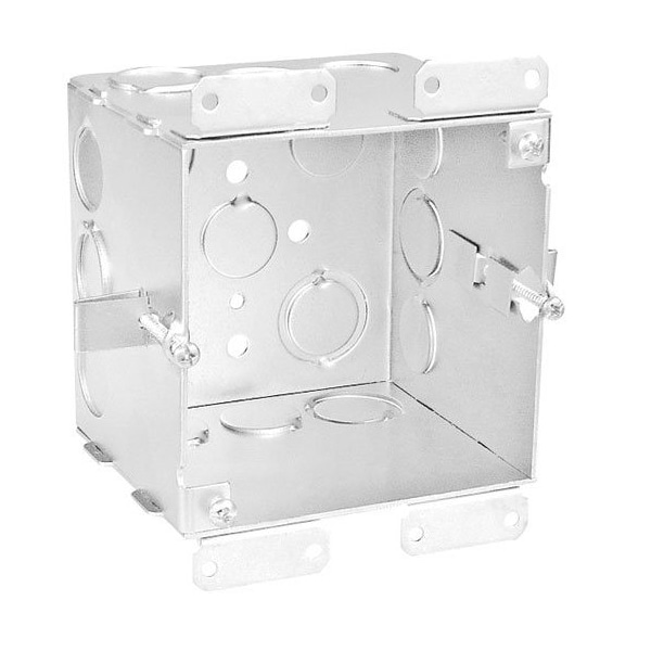 Southwire Electrical Box, 56 cu in, Square Box Type, 4 Gangs, Steel ...