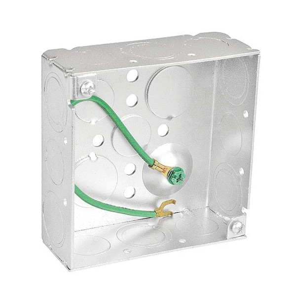 Southwire Electrical Box, 21 cu in, Square Box Type, 4 Gangs, Steel ...