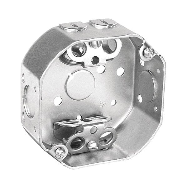 Southwire Electrical Box, 14 cu in, Octagon Box Type, Steel, Octagon ...