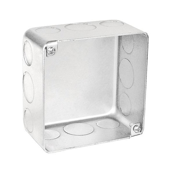 Southwire Electrical Box, 30.3 cu in, Square Box Type, 4 Gangs, Steel ...