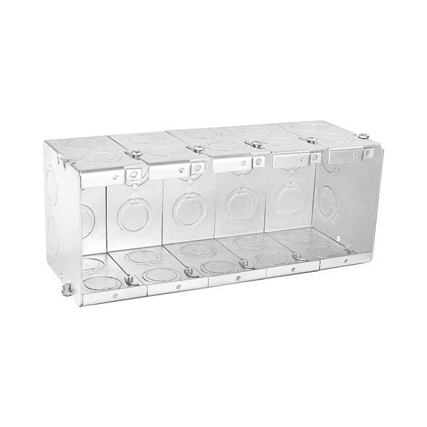 Southwire Electrical Box, 105 cu in, Masonry Box Type, 5 Gangs, Steel ...