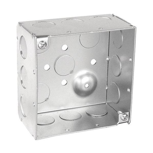 Southwire Electrical Box, 30.3 cu in, Square Box Type, 4 Gangs, Steel ...