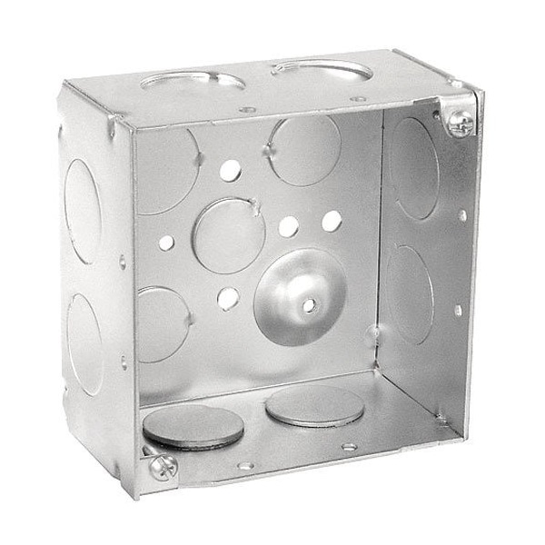 Southwire Electrical Box, 30.3 cu in, Square Box Type, 4 Gangs, Steel ...