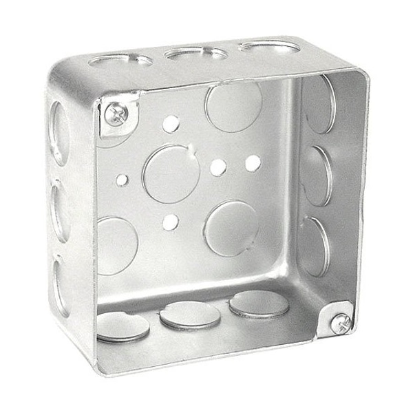 Southwire Electrical Box, 30.3 cu in, Square Box Type, 4 Gangs, Steel ...