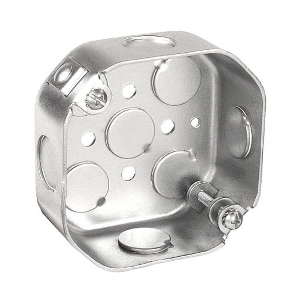 Southwire Electrical Box, 14 cu in, Octagon Box Type, Steel, Octagon ...