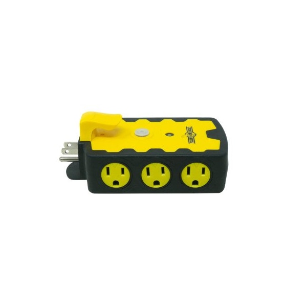 Yellow Jacket Adapter, Indoor/Outdoor 6 Outlet Block Yellow, 6PK 41046 ...
