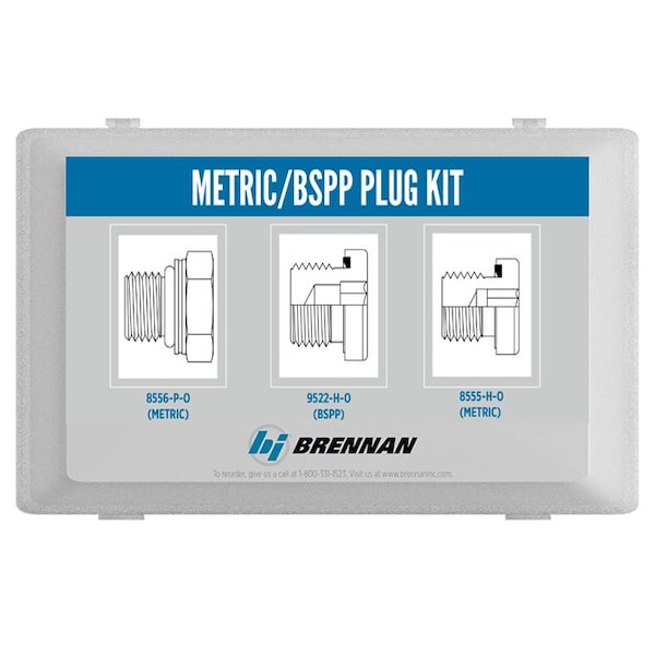 Brennan Industries BSP PLUG AND MM PLUG KIT WITH PLASTIC BOX KT1006-BSP ...