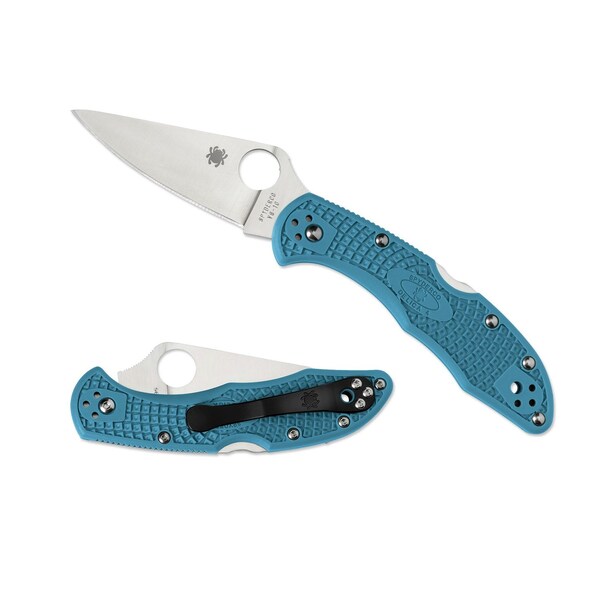 Spyderco Spyderco Delica 4 Folder 2.88 in Plain Blue FRN Handle C11FPBL ...