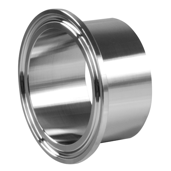 Steel & Obrien 8" Tri-Clamp End x Medium Weld Ferrule - 1-1/2" Long ...