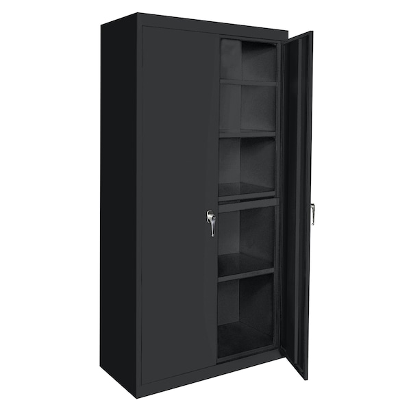 Steel Cabinets Usa Storage Cabinet, 36" W, 72" H, Black AAH-36RBMAG1-B ...