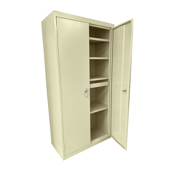 Steel Cabinets Usa Storage Cabinet, 72 in H, 36 in W, Tropic Sand, 4 ...