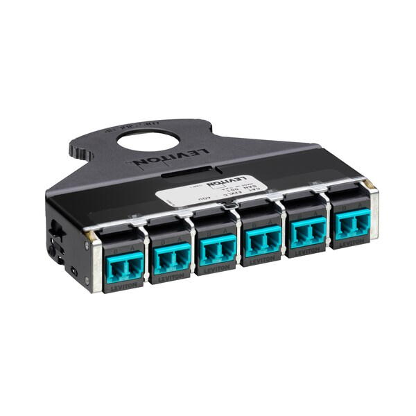Leviton E2XHD 12-FIBER QUICKPORT LC CASSETTE. OM3/OM4 - AQUA E2XLC-AQU ...