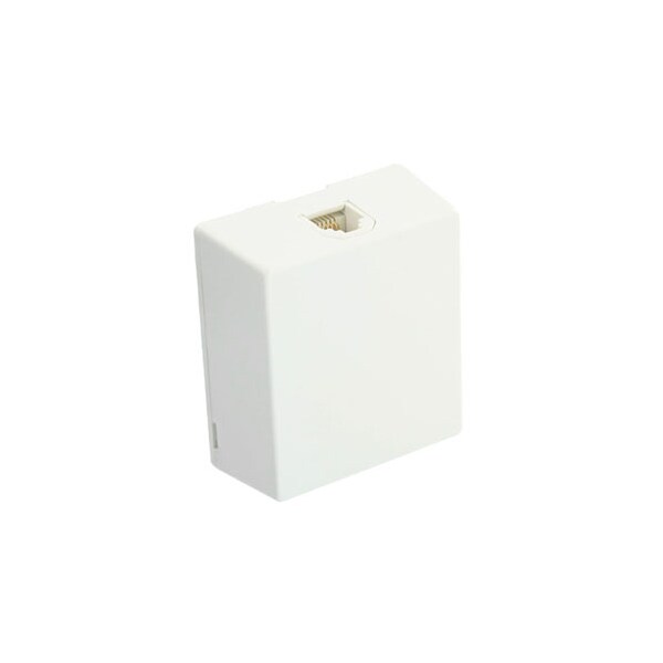 Leviton RJ JACK AND MODULE SURFACE MOUNT BOX W/ 6P6C, WH 4625A-26W | Zoro