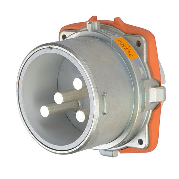 Meltric Pin & Sleeve Inlet, 200 A, 250V AC, Three Phase, 3 Pole, Style ...