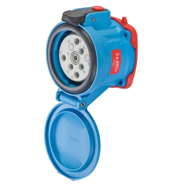 Meltric Pin & Sleeve Receptacle, 60 A, 480V AC, Three Phase, 3 Pole ...