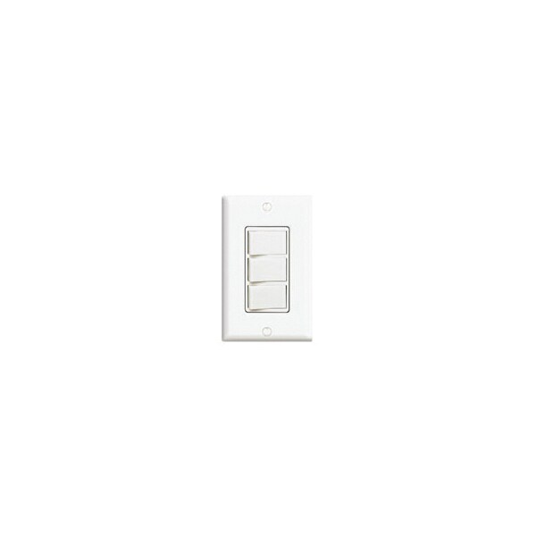 Leviton Combination Device Switch 3 Sw Combo/Rocker Style 1755-W | Zoro