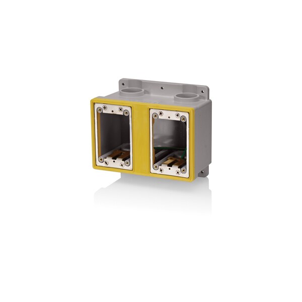 Leviton Weatherproof Boxes Gy Wetguard Pvc Dbl G Fd Box FDBX2-GY | Zoro