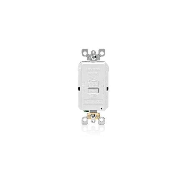 Leviton GFCI Receptacle, 20A, 125Vac, White GFRBF-W | Zoro
