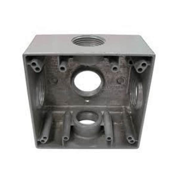 Mulberry Electrical Box, 30.5 cu in, Outlet Box Type, 2 Gangs, Aluminum ...