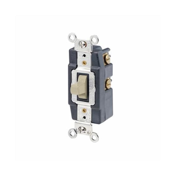 Leviton Toggle Switch 20A 120 277V Spdt Toggle Maint Ivory 1285-I | Zoro