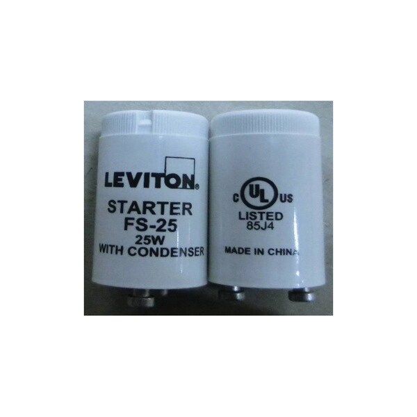 Leviton FLUORESCENT LAMPS FLUOR STARTER FS25 13889 | Zoro