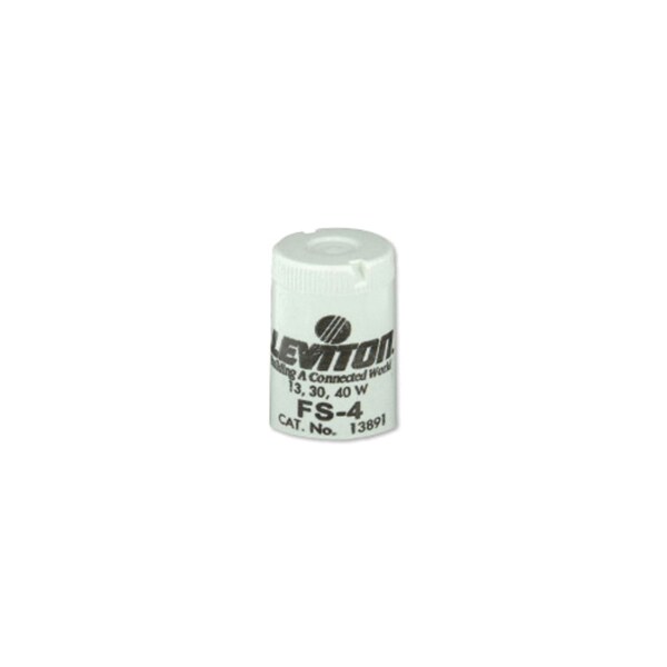 Leviton FLUORESCENT LAMPS FLUOR STARTER FS 4 13891 | Zoro