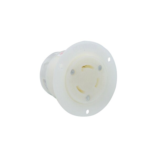 Leviton Flanged Locking Inlet, L11-30R, 30 A, 250V AC, Three Phase, 3 ...
