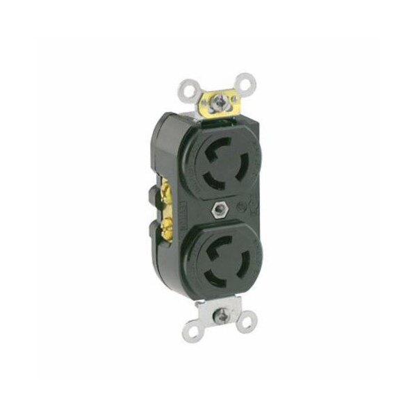Leviton 15A Self-Grounding Duplex Locking Receptacle 2P 3W 125V 4700 | Zoro