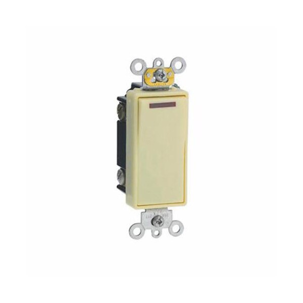 Leviton Rocker Switch 20A 120V Dec Sp Sw Pilot Ivory 5628-2I | Zoro