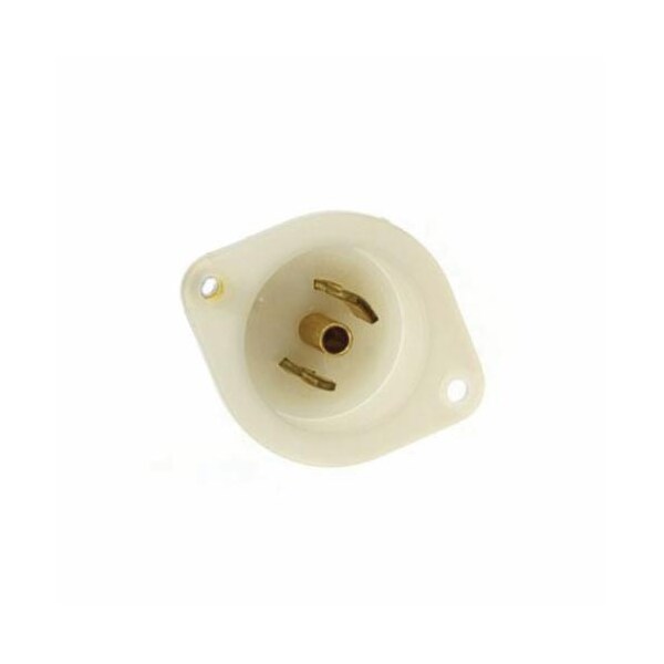 Leviton 15A Midget Locking Flanged Inlet 2P 3W 120Vac ML2-PB | Zoro