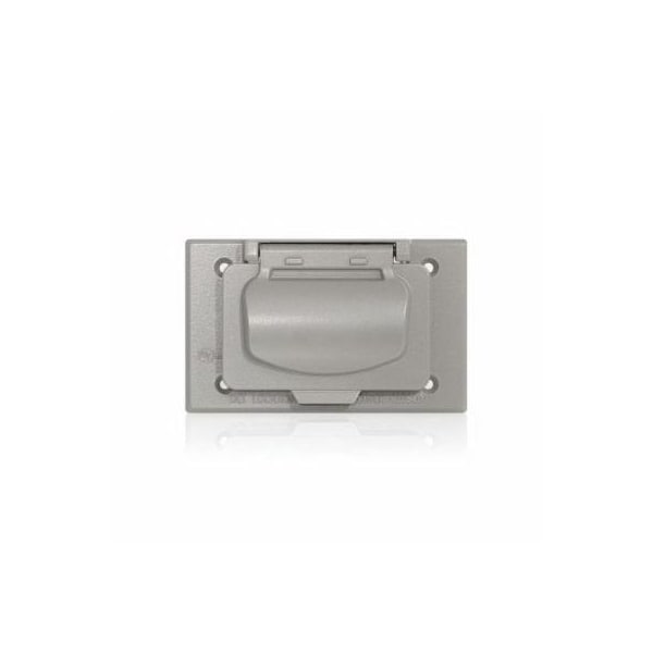 Leviton Weatherproof Cover, 1 Gang, Rectangular, Aluminum, Weatherproof ...