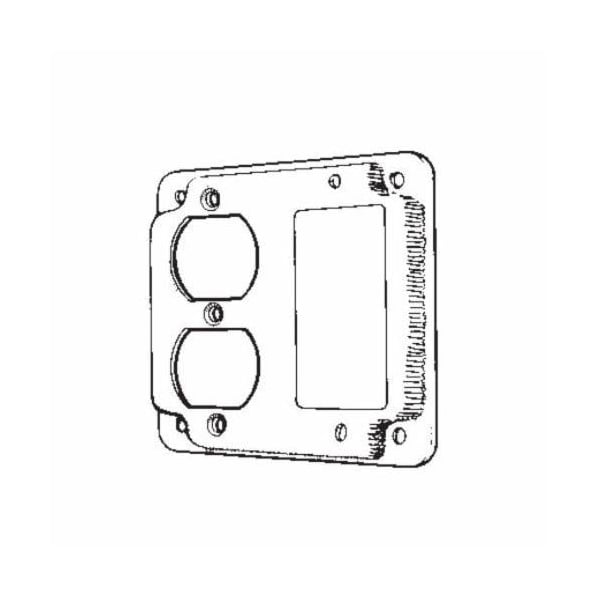 Mulberry Electrical box covers 4-IN.SQ.DUPLEX/GFCI COVER 11435 | Zoro