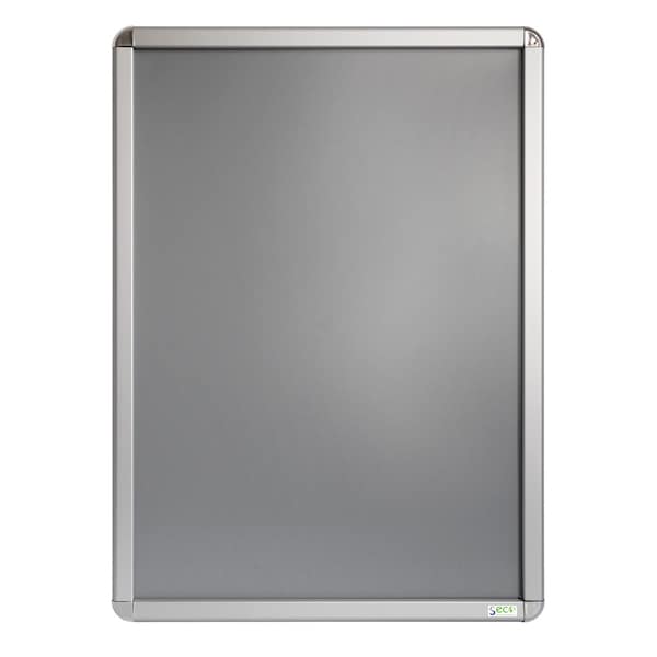 Seco Poster Snap Frame, 24" x 36", Silver SN2436ROUND | Zoro