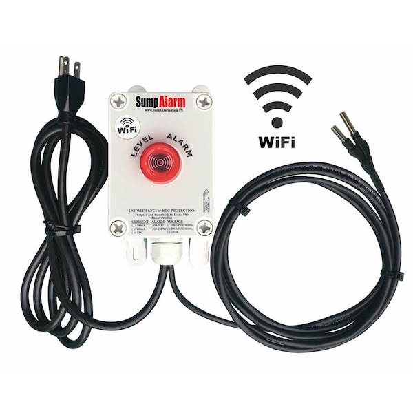 Sump Alarm Indoor/Outdoor, High/Low Water Alarm, WiFi Enabled, Includes ...