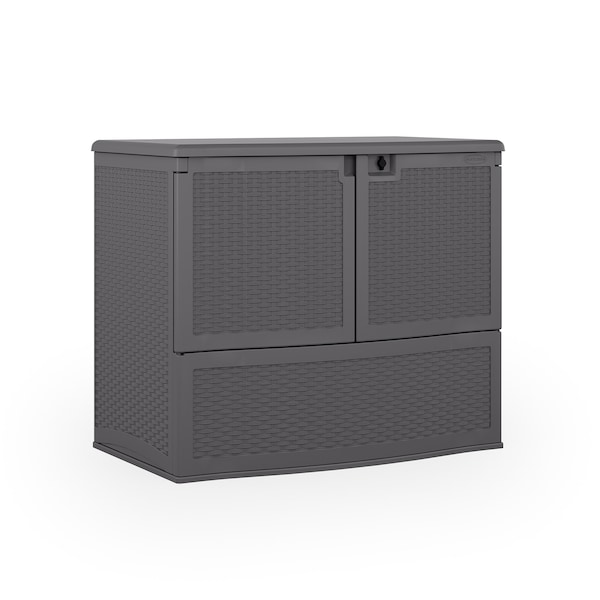 Suncast Oasis Backyard Vertical Deck Box VDB1000CG | Zoro