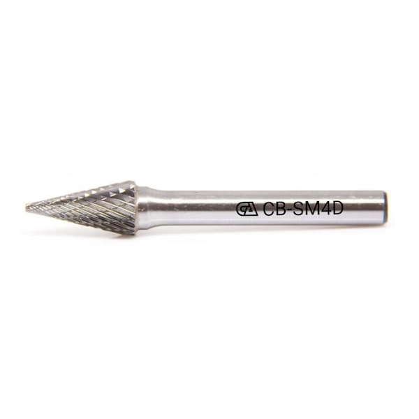 Continental Abrasives SM-4 Double Cut Conical Pointed Nose Tungsten ...
