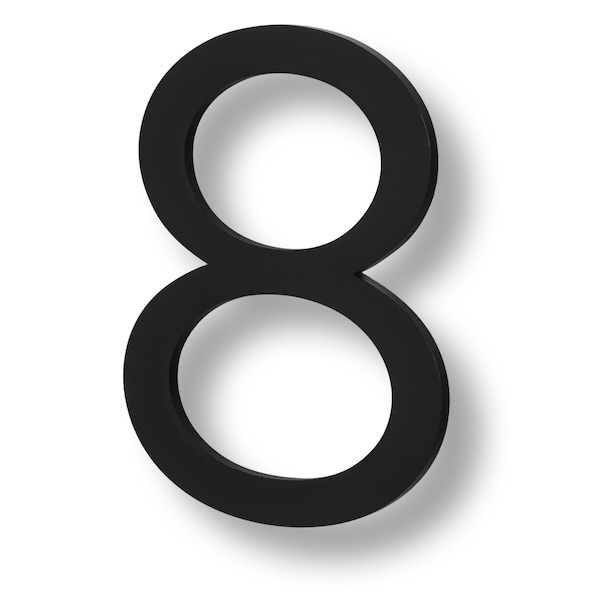 Sure-Loc Hardware Floating House Number, 6, No. 8, Flat Black HNF6-8 ...