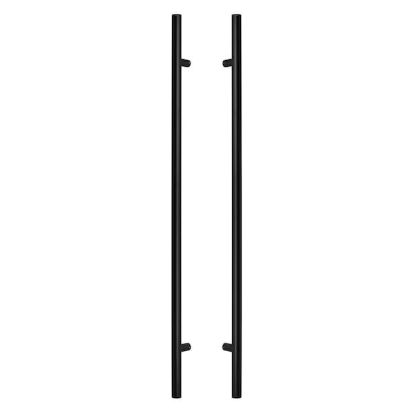 Sure-Loc Hardware 72 Round Long Door Pull, Double-Sided, Flat Black PL ...