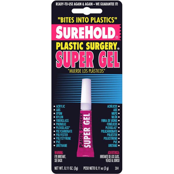 Surehold Plastic Surgery Super Gel, 3g, PK3 SH304 | Zoro
