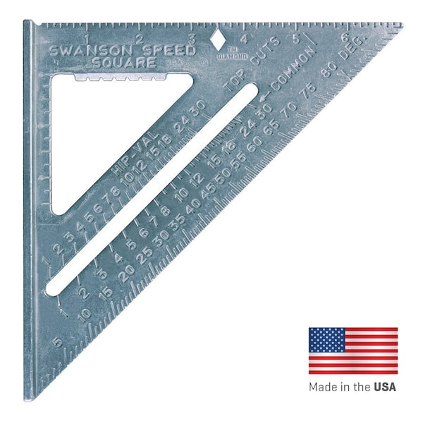 Swanson Tool Swanson Speed Square with Plain Markings & Blue Book tag ...