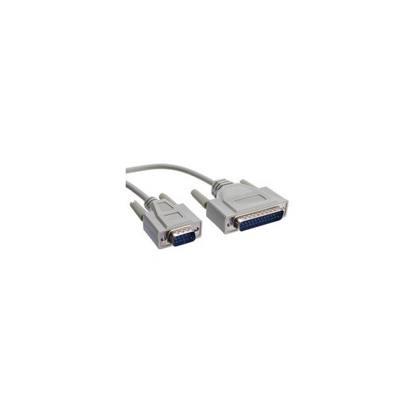 Swe-Tech 3C Serial Cable, DB9 Male to DB25 Male, UL rated, RS232, 9 ...