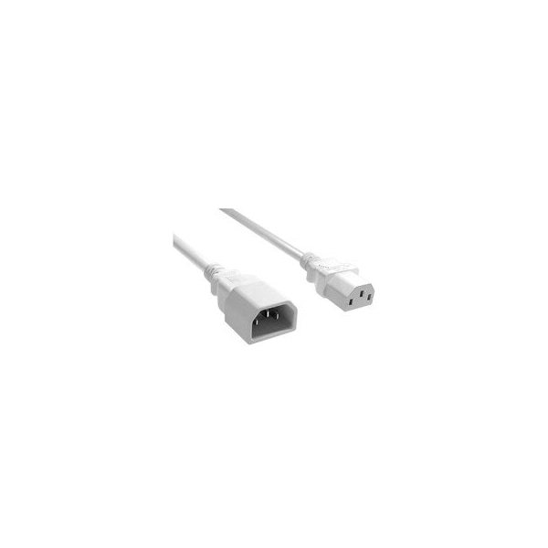 Cable Wholesale Computer / Monitor Power Extension Cord, White, C13 to ...