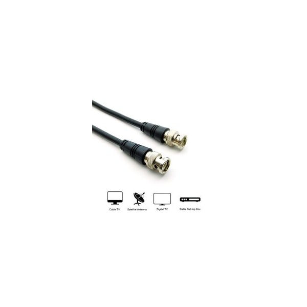Swe-Tech 3C BNC RG6 Coaxial Cable, Black, BNC Male, UL rated, 6 foot ...