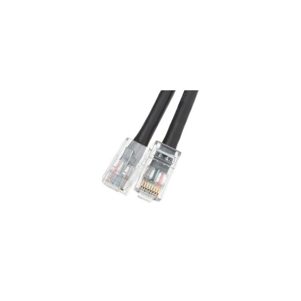 Cable Wholesale Cat5e Black Copper Ethernet Patch Cable, Bootless, POE ...