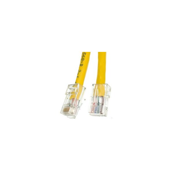 Cable Wholesale Cat5e Yellow Copper Ethernet Patch Cable, Bootless, POE ...