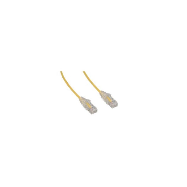 Cable Wholesale Slim Cat6a Yellow Copper Ethernet Cable, 10 Gigabit ...